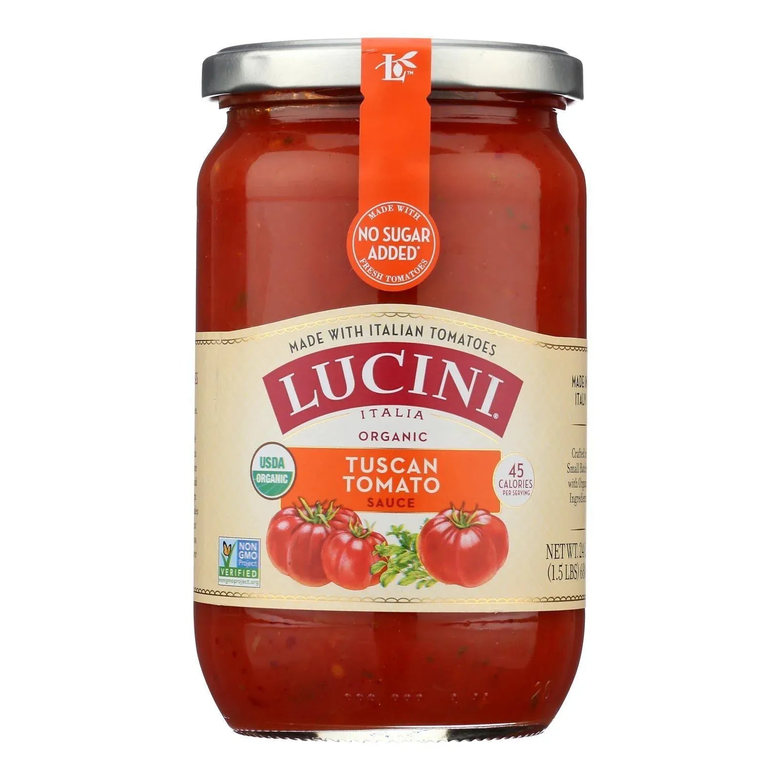 Lucini Italia - Pasta Sauce Organic Tuscan Tomato - Case Of 6 - 24 Oun ...