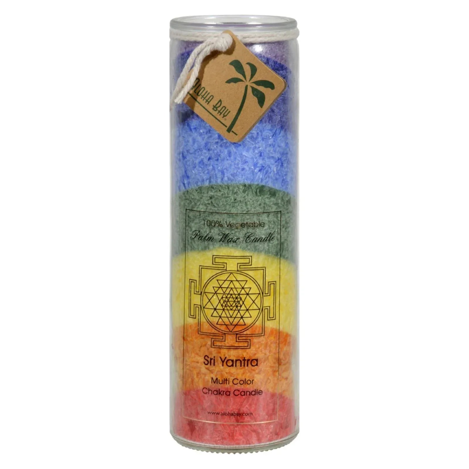 Aloha Bay - Unscented Chakra Jar Rainbow Sri Yantra 7 Color - 1 Candle ...